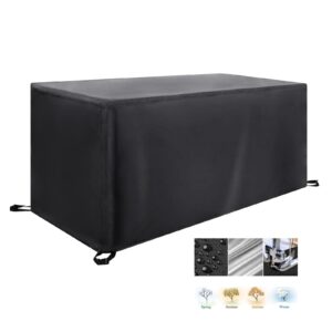 azkdcl patio table covers for outdoor furniture 260x100x100cm/lxwxh waterproof weatherproof rectangular cover 600d heavy duty furniture covers tear resistant outdoor table cover