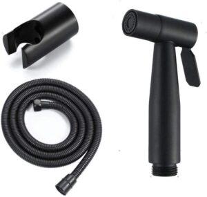 yyxcxxiz bidet hand held bidet sprayer stainless steel spraye bidet shower head with hose and bracket holder - black toilet spray gun set stainless steel women's wash faucet 1.5 meter stainless steel