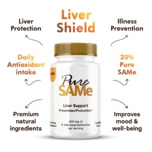 MedsMeHappy Pure SAM-e 200 mg Liver Support for Dogs, Chicken Flavored 30g 1oz Powder, Scoop Inside