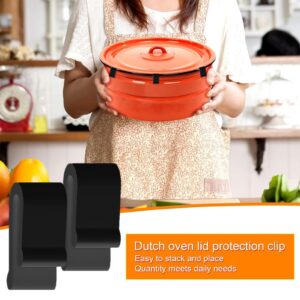 Oven Lid Protector, Flexible Bumper Clips, Pot Pan Protectors, Cookware Protection Clips Pan Bumper Clips Pot Edge Guards Silicone Pan Protectors Cookware Safety Clips Heat Resistant Bumpers Oven Lid