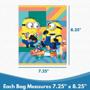 Unique Minions Birthday Party Decorations Set - Bundle with 24 Plastic Minion Party Favor Bags and Checklist - Minion Party Decorations - Despicable Me Minion Goodie Bags