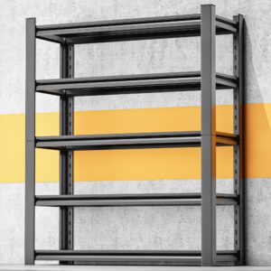 hzdbhd garage shelving,thickened 72" garage storage shelves heavy duty shelving units and storage,adjustable 5 tier metal shelving storage for garage rack shelf and industrial shelving for basement