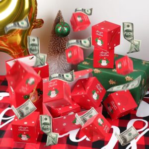 Surprise Box Gift Box for Money, Surprise Gift Box Explosion,Pop Out Money Gift Box,Pop Up Money Box for Cash Gift,Seeroze Surprise Gift Box Christmas,Surprise Gift Box Set (Christmas,12 Pages red)