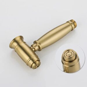 MINJING Bidet Sprayer Kit for Toilet Brushed Gold Multifunction Bidet Tap Wall Mounted Sprayer with Button Bathroom Toilet Bidet Mixer Spray Kit