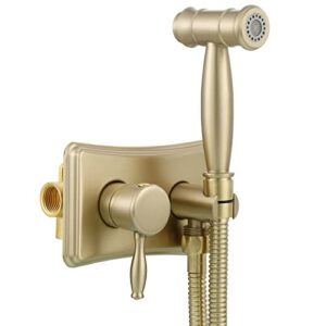 minjing bidet tap sprayer wall mounted toilet kit single-handle dual mode spray set bidet faucet bathroom bidet shower toilet bidet sprayer gun bathroom-drawing gold