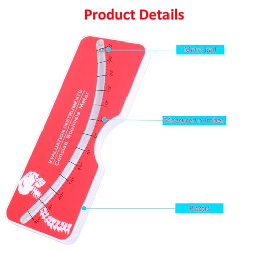 Scoliosis Testing Meter Metal Spine Scoliometer Measuring Tool For Hospital 0‑30° Testing Protractors