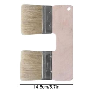 Double Paint Brush, 3-Inch Double Head Painting Brush, Bristle Art Flat Texture Brush, Art Wall Painting Tools Bristle, U Shaped Double Paint Brush (1pcs)