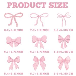 Pink Bow Party Decorations Honeycomb Centerpieces, 9Pcs Bow Coquette Birthday Decorations for Table, 3D Bow Birthday Decorations Coquette Baby Shower Decorations for Bow Birthday Baby Shower