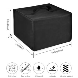 Cooker Dust Cover Heavy Duty Waterproof and Dustproof Multi-Purpose Cooker Cover Compatible with Ninja MC1001 Foodi Possible Cooker PRO 8.5-Quart Slow Cooker Oven Safe Black,19.3"Dx15"Wx9.8"H (Black)