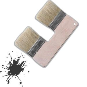 double paint brush, 3-inch double head painting brush, bristle art flat texture brush, art wall painting tools bristle, u shaped double paint brush (1pcs)