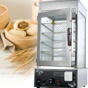 Stainless Steel Bun Steamer,Electric Hot Food Warmer Display Case,Restaurant Bun Warmer,Commercial Bun Steamer (110V)