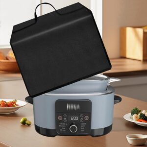 Cooker Dust Cover Heavy Duty Waterproof and Dustproof Multi-Purpose Cooker Cover Compatible with Ninja MC1001 Foodi Possible Cooker PRO 8.5-Quart Slow Cooker Oven Safe Black,19.3"Dx15"Wx9.8"H (Black)