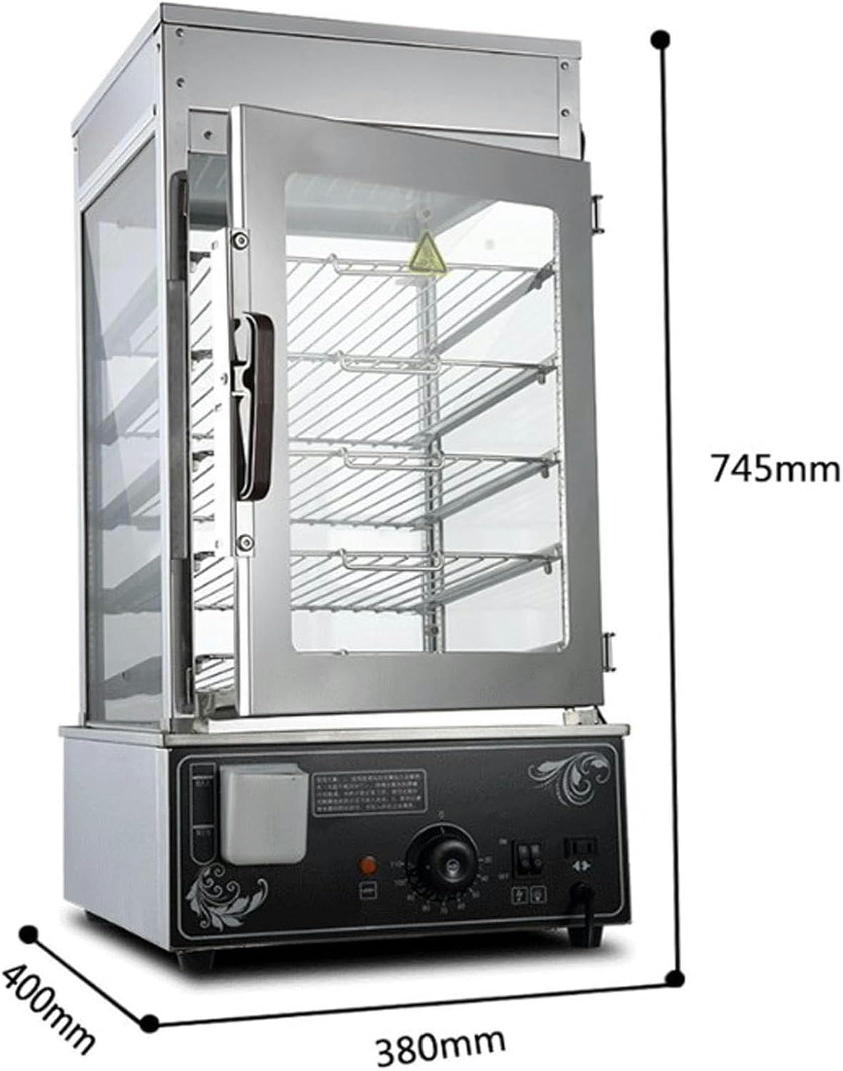 Stainless Steel Bun Steamer,Electric Hot Food Warmer Display Case,Restaurant Bun Warmer,Commercial Bun Steamer (110V)