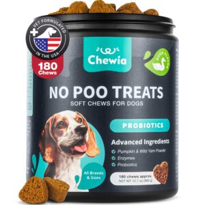 no poo chews for dogs - coprophagia deterrent for dogs - forbid for dogs stool eating deterrent - dog probiotics for digestive health - digestive, gut & immune health treats - no poop eating for dogs