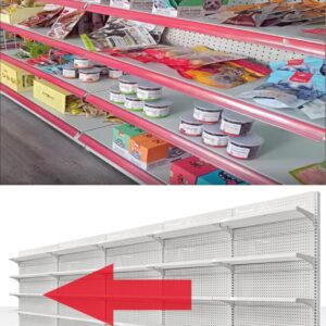 YUZDNM Retail Gondola Shelving Wall Display Rack - Supermarket Shelves, Convenience Combination Shelves，for Retail Convenience Grocery Office Supply Or Liquor Stores(White,90 * 43 * 135cm)