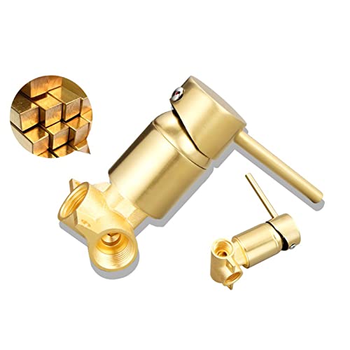 MINJING Toilet Shower Spray Mixer Set Brushed Gold Hot and Cold Concealed Handheld Bidet Sprayer Kit Single Function Bathroom Toilet Bidet Mixer Spray Kit