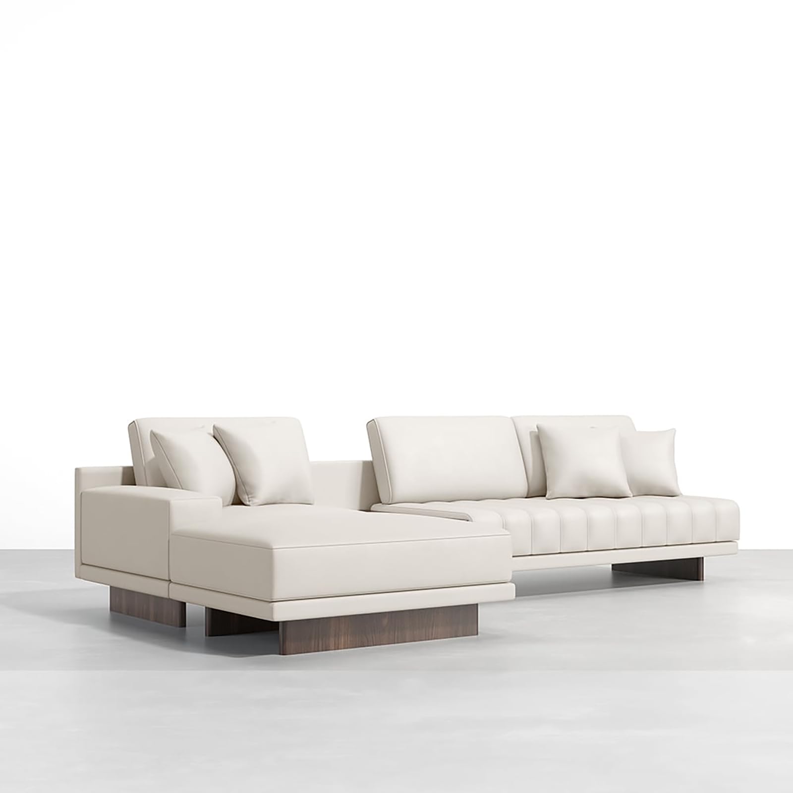 homary Sectional Sofa 126" L-Shaped Oversized Couch White Modular Sectional Sofa Living Room Couch with Storage Side Table and Ottoman