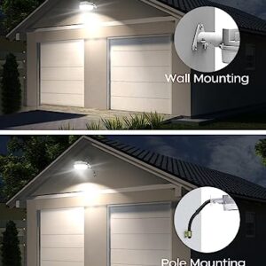 CINOTON 42W LED Barn Light Dusk to Dawn Outdoor Lighting and 150W/100W/75W LED Flood Light D2D 5000K Slipfitter Mount