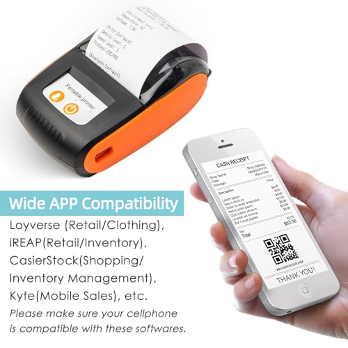 Thermal Receipt Printer MP210 58MM Label Printer Portable Printer for Supermarkets Restaurants Retail Stores