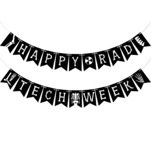 happy rad tech week banner, radiologic technology week party decor, rad tech appreciation week, x-ray radiology decor, pre-strung