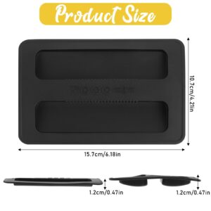 Toaster Cover, 2 Pcs Silicone 2 Slice Toaster Lid Toaster Appliances Top Cover Bread Maker Dust Cover Sandwich Machine Part Accessories (Black)