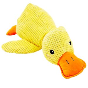 kunishi calming duck, calming duck dog toy bright yellow, calming duck for dogs, emotional support duck, the mellow dog calming duck, quack-quack duck dog toy for puppy dogs (yellow, small)