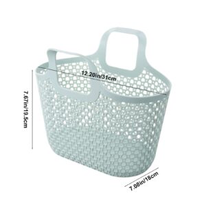 Shower Caddy Bins Organizer Bath Storage Organizer Bin Tote Toiletry Bag Laundry Basket Plastic Hamper for Clothes Plastic Organizer Storage Tote Baskets with Handles