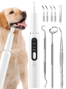 vodi mosa dog tooth brushing kit - dog tartar remover for teeth dog plaque remover teeth cleaning kit pet electric toothbrush teeth cleaner for dog, cat