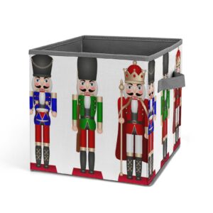 gemgam storage containers cubes decorative nutcracker soldiers drum home organizers foldable storage bins for bedroom living room closet shelves clothings books merry christmas