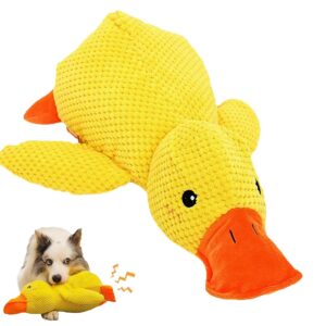 dog emotional support duck, mellow dog calming duck, calming duck dog toy, the mellow dog calming duck dog toy, dog duck toy with quacking sound (xl)