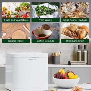 3.3 Electric Kitchen Composter, Smart Countertop Compost Bin Indoor/Outdoor, Odorless Electric Composter for Kitchen, Turn Food Waste and Scraps into Dry Natural Fertilizer for Plants