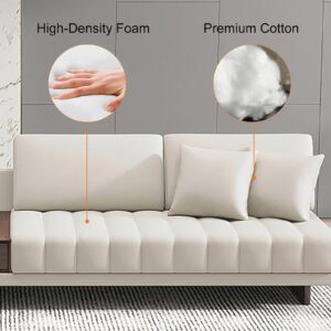 homary Sectional Sofa 126" L-Shaped Oversized Couch White Modular Sectional Sofa Living Room Couch with Storage Side Table and Ottoman