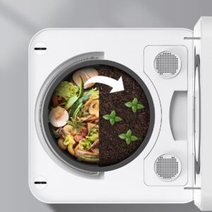 3.3 Electric Kitchen Composter, Smart Countertop Compost Bin Indoor/Outdoor, Odorless Electric Composter for Kitchen, Turn Food Waste and Scraps into Dry Natural Fertilizer for Plants