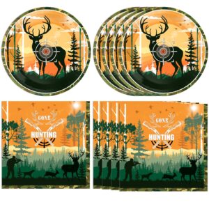 durygen hunting birthday party decorations hunting camo party paper plates napkins oh deer baby shower birthday party decorations supplies disposable dinnerware tableware for kids