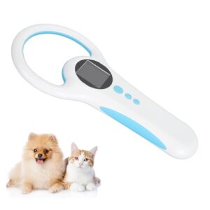 Pet Microchip Scanner, Bluetooth 2.4G Wired USB 3 Mode, Portable Animal Microchip Tag Reader with 1.44 Inch LCD Screen, 134.2KHz 125KHz EMID FDX B Chip ID Tag Scanner