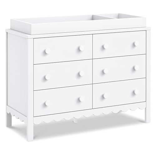 daVinci Sammy Scallop 6-Drawer Dresser in White