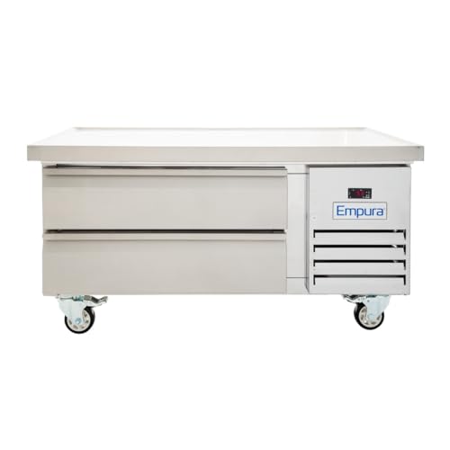 Empura 50" Two-Drawer Chef Base | Self-Contained Undercounter Refrigerated Equipment Stand for Restaurant Cafeteria Worktop | 880 lb Capacity | 50"W x 31.9"D x 26"H, Stainless Steel, 115v, NSF