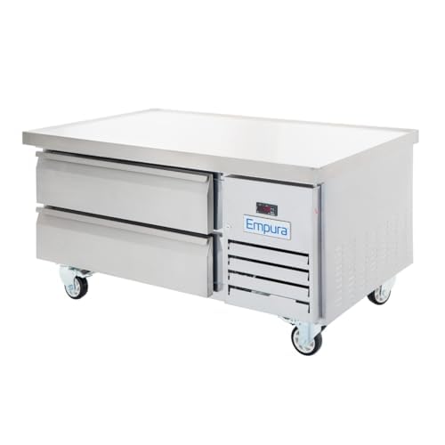 Empura 50" Two-Drawer Chef Base | Self-Contained Undercounter Refrigerated Equipment Stand for Restaurant Cafeteria Worktop | 880 lb Capacity | 50"W x 31.9"D x 26"H, Stainless Steel, 115v, NSF