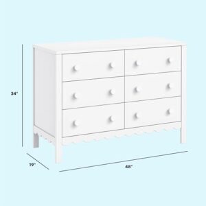 daVinci Sammy Scallop 6-Drawer Dresser in White