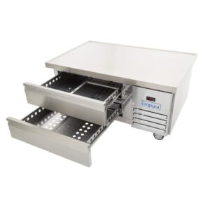 Empura 50" Two-Drawer Chef Base | Self-Contained Undercounter Refrigerated Equipment Stand for Restaurant Cafeteria Worktop | 880 lb Capacity | 50"W x 31.9"D x 26"H, Stainless Steel, 115v, NSF