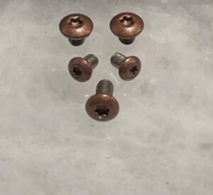 copper stainless torx screws for spyderco lil’native compression lock knife 5pcs