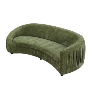 Stylish Curved Sofa Couch Comfortable Chenille Upholstered Sofa&Couch for 4-5,Morden Living Room Sofá Oversized Beautiful Indoor Sofá&Couch, Easy to Assemble