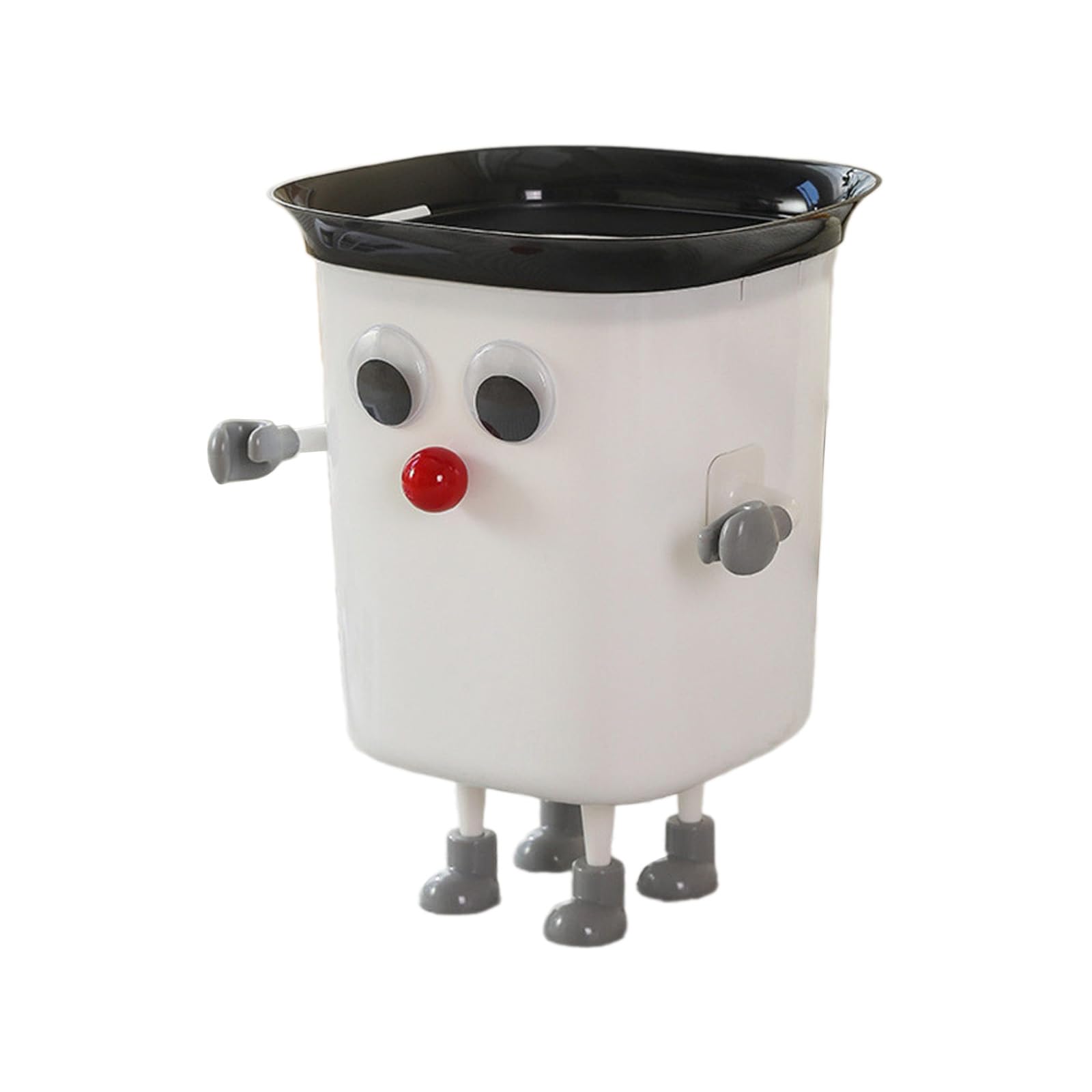 JUNNOTI Funny Large Eye Trash Bin with Feet Garbage Bin Office Rubbish Bin Bathroom Garbage Waste Bucket Kitchen Dustbin