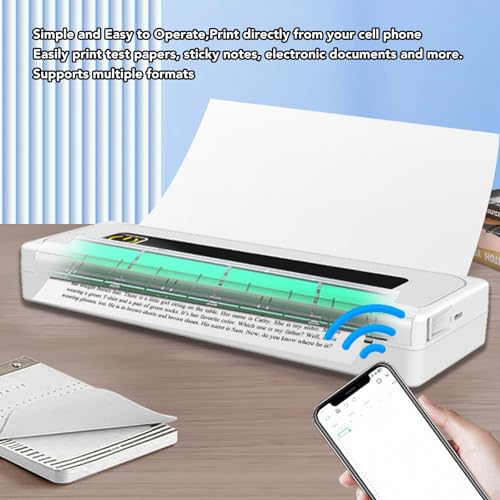 Portable Printer, Thermal Printer Multifunctional Portable Thermal Mobile Printer Thermal Printer Printer for Home