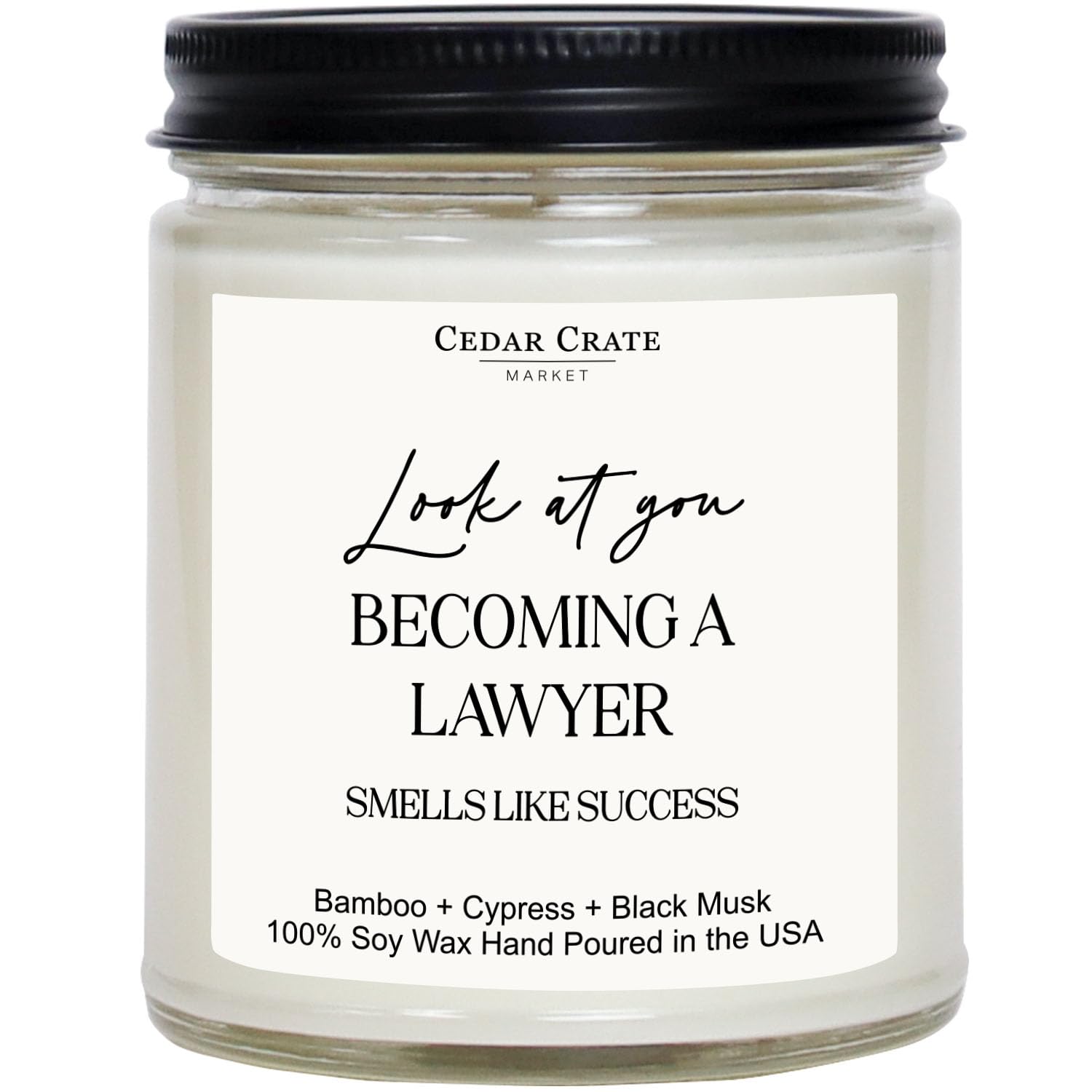 Lawyer Graduation Gifts for Women Men | Passing The Bar Exam Gifts | Law Office Decor | College, Law School Graduation Gifts | Look at You Becoming A Lawyer Funny Gifts |Bamboo Scented Candle