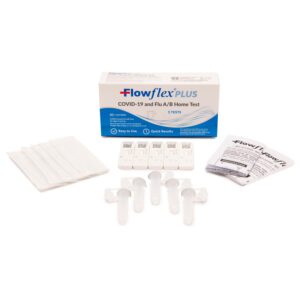 Flowflex® Plus COVID-19 and Flu A/B Home Test - (1 Package, 5 Tests) Flu A&B 3-in-1 Antigen Rapid Test, Results in 15 Minutes, FDA Authorized. Non-invasive Nasal Swab, Easy to Use with No Discomfort