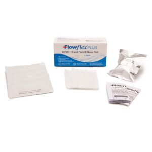 Flowflex® Plus COVID-19 and Flu A/B Home Test - (1 Package, 5 Tests) Flu A&B 3-in-1 Antigen Rapid Test, Results in 15 Minutes, FDA Authorized. Non-invasive Nasal Swab, Easy to Use with No Discomfort