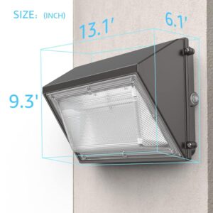 HYPERLITE LED Wall Pack Light 60W and 70W 5000K for Warehouse Yard Barn Shop Factory