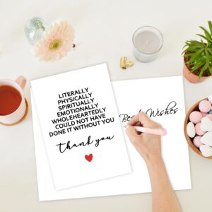 Funny Thank You Card for Men Women, Unique Thank You Gifts for Teacher Boss Mentor Coworkers, Friendship Thank You Card for Friends, Literally Could Not Have Done it Without You