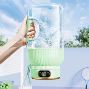 Yulyoie Multifunctional Portable Juicer Cup with Digital Display, 2025 New Orange Juicer, Exprimidor De Naranjas Electrico, Orange Juicer Squeezer, Portable Blender USB Rechargeable (Green)